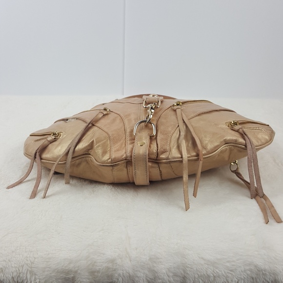 Botkier | Bags | Botkier Metallic Blush Pink Hobo Bag Gold Hardware ...